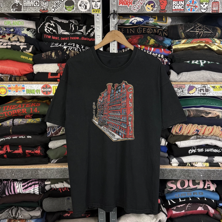 Rare Hotel Chelsea Landmark Washed Black Tee – Strike Anywhere Vintage