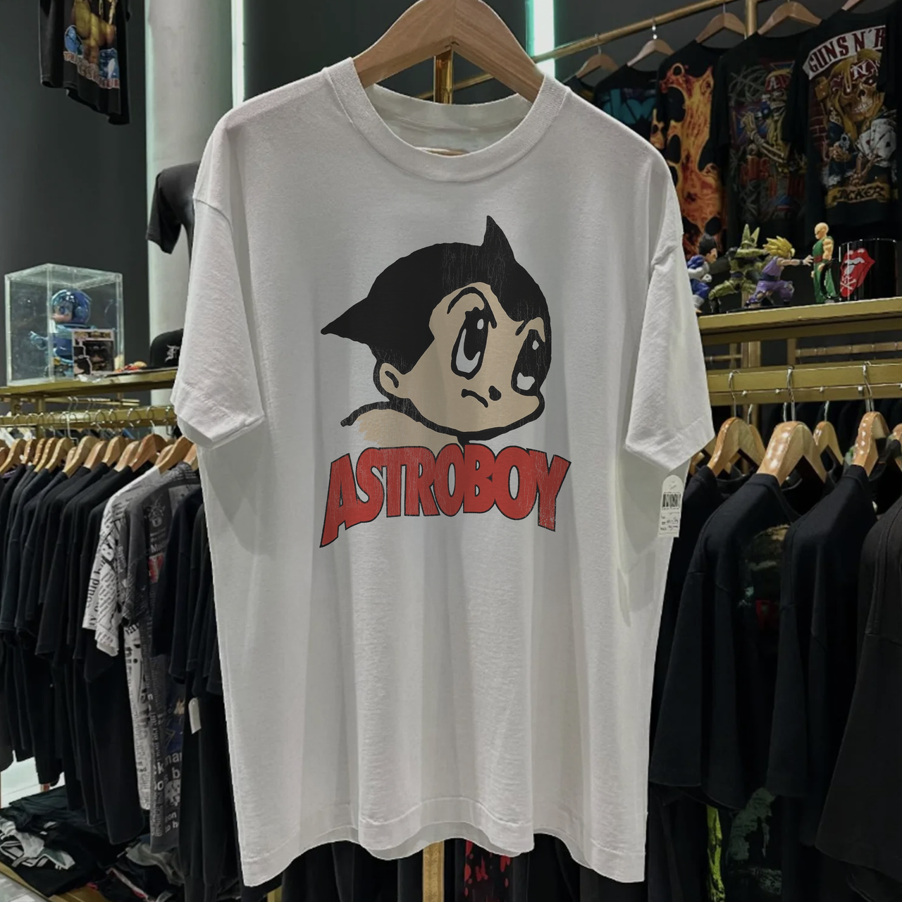 90S Astro Boy Washed White Tee – Strike Anywhere Vintage