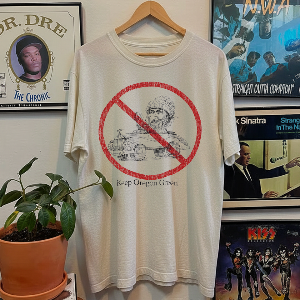 Keep Oregon Green Washed White Tee – Strike Anywhere Vintage