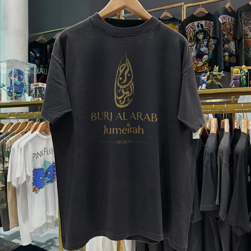 1999 Burj Al Arab Hotel Dubai Rare Washed Black T-Shirt – Strike ...