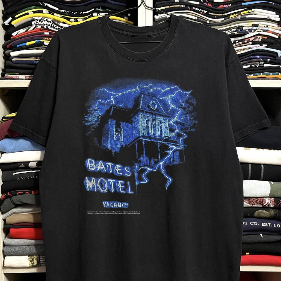 Rare Bates Motel Washed Black Tee – Strike Anywhere Vintage