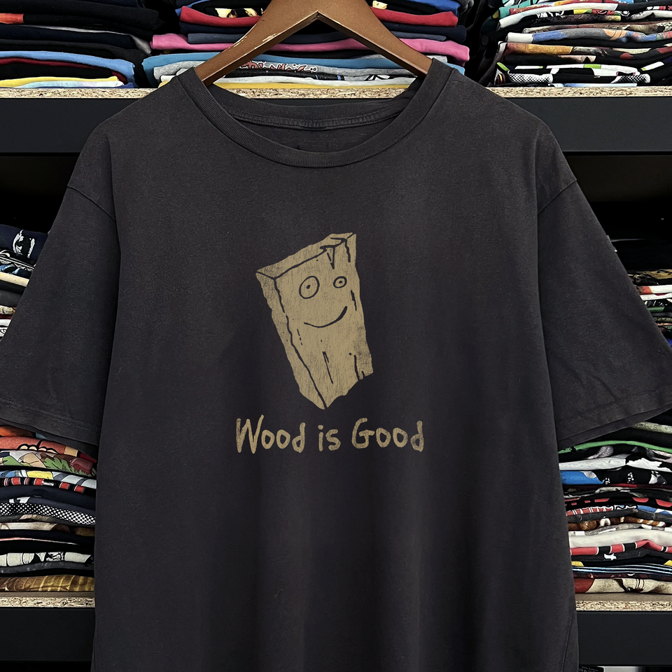 Rare Plank Ed, Edd & Eddy Wood is Good Washed Black Tee – Strike ...
