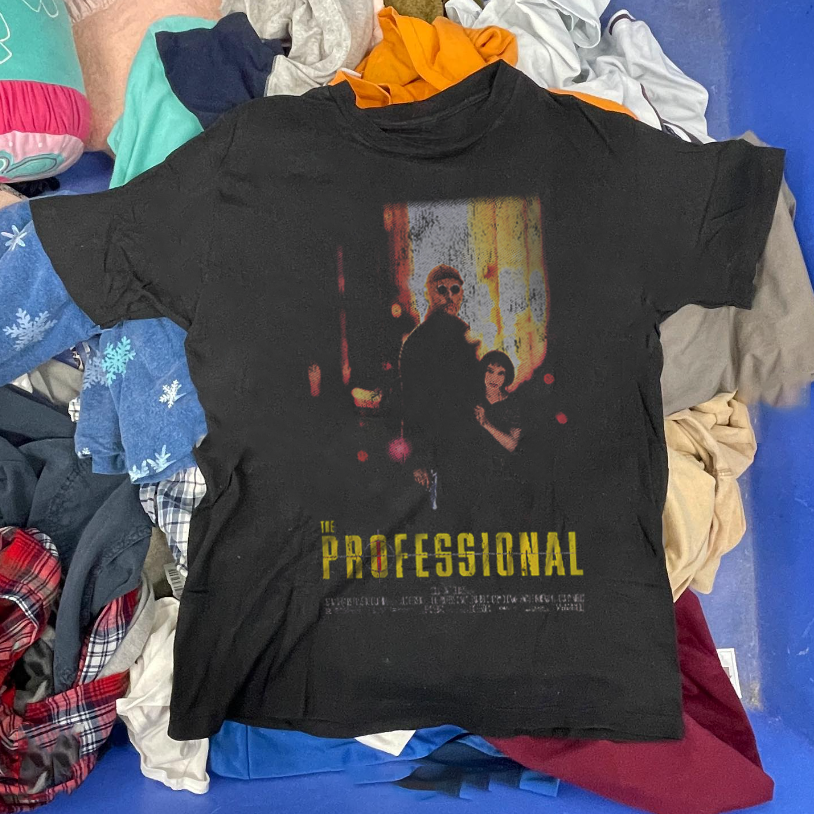 LE0N - THE PROFESSIONAL - RARE 1994 PROMO WASHED BLACK T-SHIRT