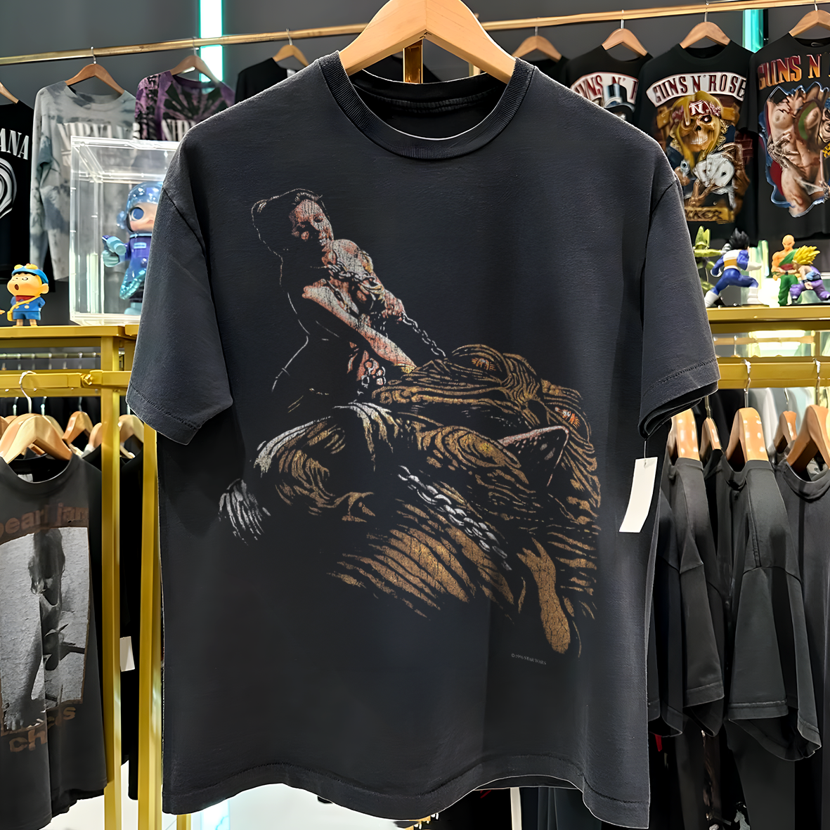 1996 Princess Leia And Jabba The Hutt Rare Star Wars Promo Washed Blac ...