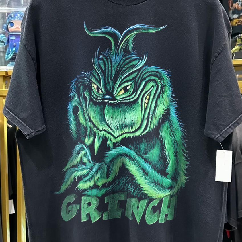 Grinch 'Whoville's Worst' Rare Washed Black T-Shirt – Strike Anywhere ...