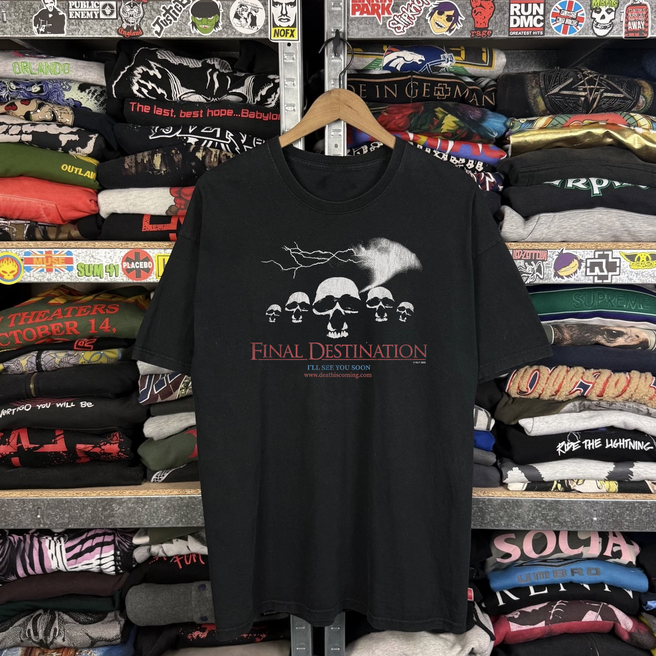 2000 Final Destination Movie Promo Washed Black Tee – Strike Anywhere ...