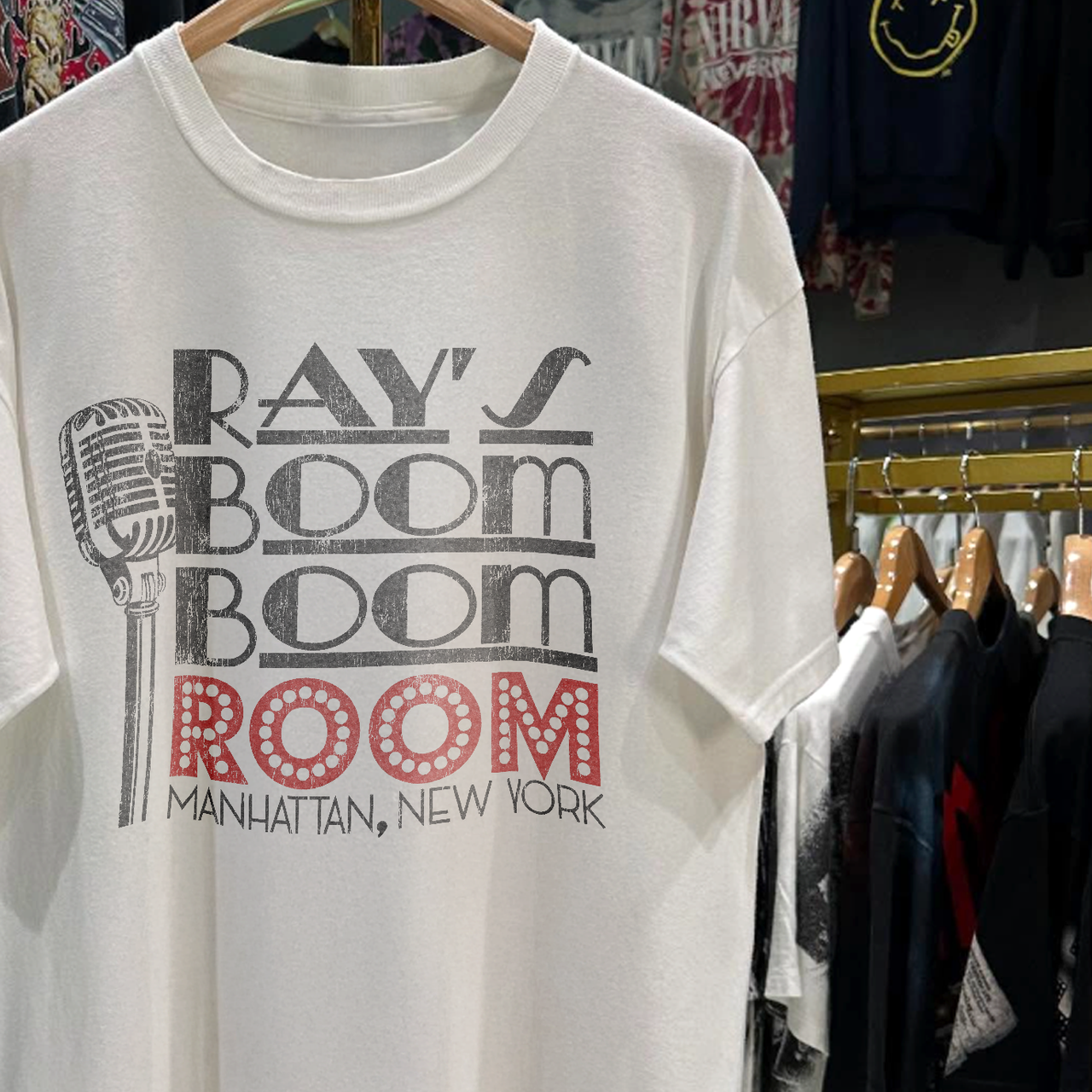 90s Boom Boom Room NY Rare Washed White T-Shirt – Strike Anywhere Vintage